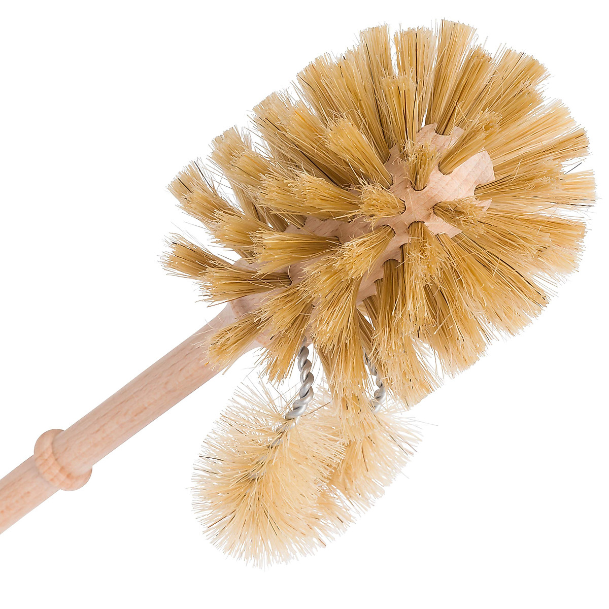 Redecker Natural Pig Bristle Toilet-Brush with Untreated Beechwood Handle, 14-1/2-Inches