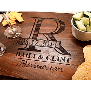 USA Handmade Personalized gifts - Cutting Board - Size SM-XXL Great Display Piece for your Kitchen, or Couples Gifts, Wedding Gifts, Christmas Gifts, Anniversary Gifts for him, or her!