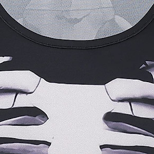 GRAJTCIN Mens Workout Muscle Tank Tops Sports Outfit Fitness Running Tank Top Undershirts for Men Skeleton Shirts Summer Sleeveless Tee Black M