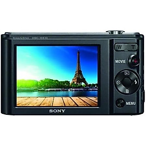 Sony Cyber-Shot DSC-W810 Digital Camera (Black) (DSC-W810/B) + 2 x NP-BN1 Battery + 2 x 64GB Card + Corel Photo Software + Case + Charger + Card Reader + Flex Tripod + Cleaning Kit + More (Renewed)