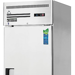 Everest Refrigeration ESR1 29-1/4' Reach-in Commercial Refrigerator with Solid Door, One Section, 23-Cubic Feet, Stainless Steel, NSF