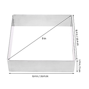 Square Mousse Ring Great British Baking Show Cake Cutter Ring Bakeware Tool Cake Slicer Pancake Cake Leveler & Slicer Lady Fingers for Tiramisu Pastry Cutter Number Miss Ringer