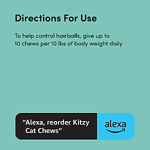 Amazon Brand - Kitzy Hairball Control Crunchy and Soft Natural Cat Chews, Tuna, 16 oz