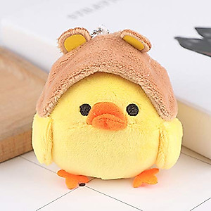 Mini Chick Plush Toy Stuffed Animal Toy Cute Little Chicken Pendant Doll for DIY Keychain Kids Birthday Gift Party Favor Bag Accessories (AMX2X06ATLUS)