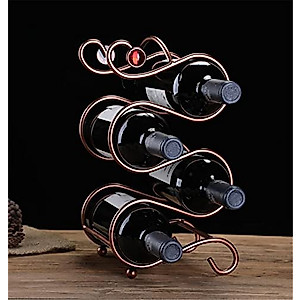 DOUBA 4 Bottles European Wine Rack Metal Kitchen Display Wine Rack Storage Rack Wine Cabinet Wine Rack