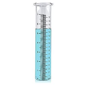 TBWHL 7" Capacity Rain Gauge Glass Replacement Tube for Yard Garden Outdoor Home (1Pcs)
