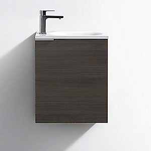 Fresca Valencia 20" Dark Slate Gray Wall Hung Modern Bathroom Vanity