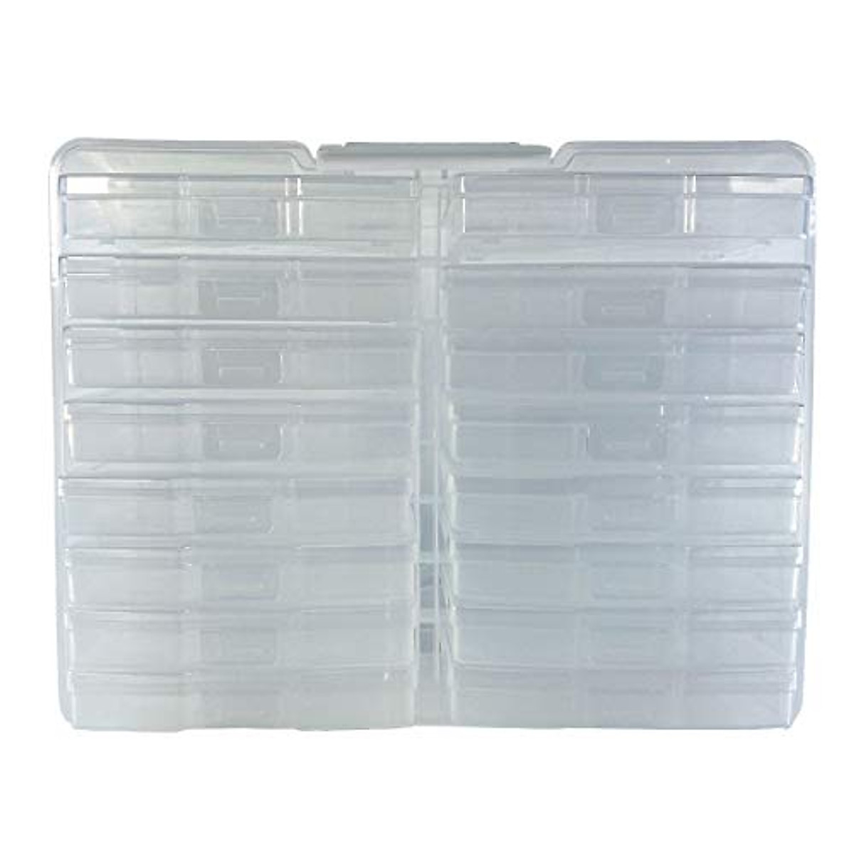 Photo and Craft Keeper – Organize Photos, Jewelry, Electronic Cords, Scrap Paper – 16 Cases Inside 1 Convenient Carrying case – Holds up to 1600 Photos (Clear)
