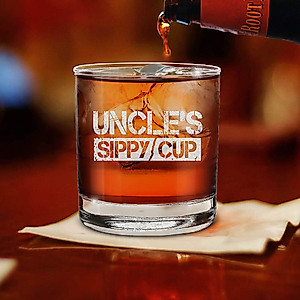 shop4ever Uncle's Sippy Cup Engraved Whiskey Glass Promoted To Uncle New Uncle