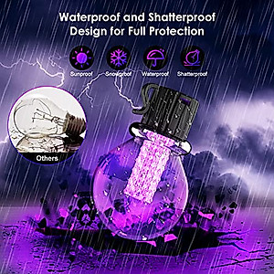 Zuukoo Smart Outdoor String Lights,50Ft Sync with Music Led RGB Patio Lights,Color Changing App Control with 25 Dimmable Bulbs,G45 Globe Bulbs Waterproof for Garden,Cafe,Backyard,Christmas,Party