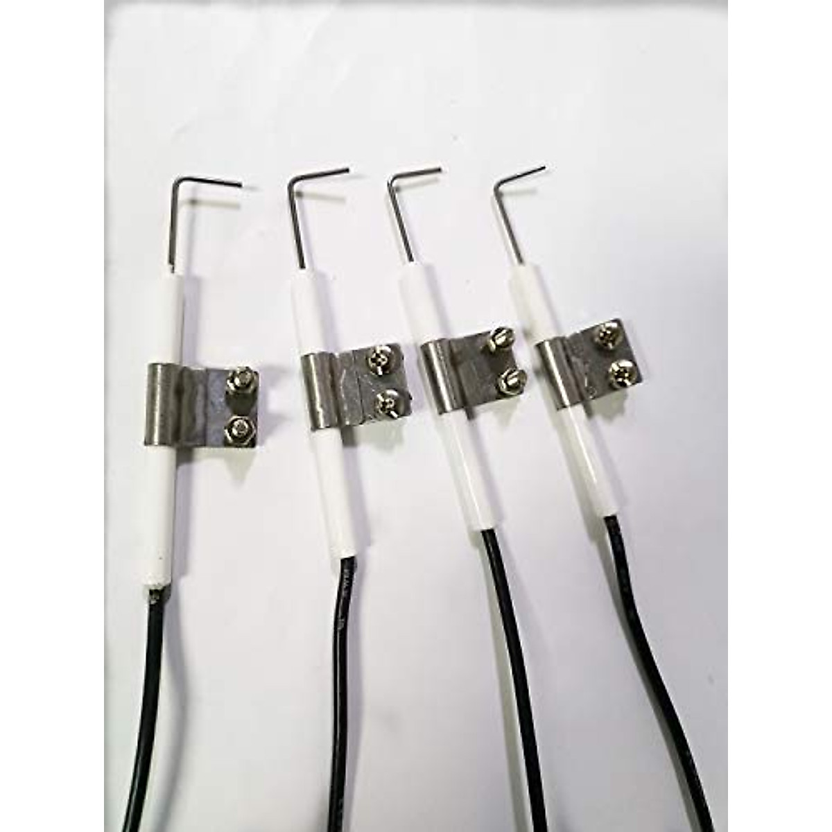 BBQ Future Durable Igniter Kit Ceramic Electrode with Ignitor Wire Replacement for Centro, Charbroil and Others Gas Grill Models, Set 4-Pcs, Install Easily