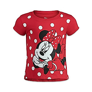 Disney Mickey Mouse Minnie Mouse Little Girls 4 Pack Graphic T-Shirts 7-8
