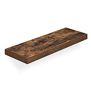 VASAGLE Wall Shelf, Vintage 1 shelves,Floating Shelf 23.6 inch, Hanging Shelves Wall Mounted, for Photos, Decorations, Rustic Brown