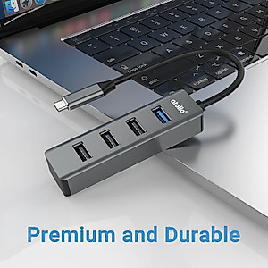 atolla USB C Hub, Aluminum USB C to USB Adapter with USB 3.0 Port & 3 USB 2.0 Ports for MacBook Pro/Air, iPad Pro, Chromebook, XPS and More