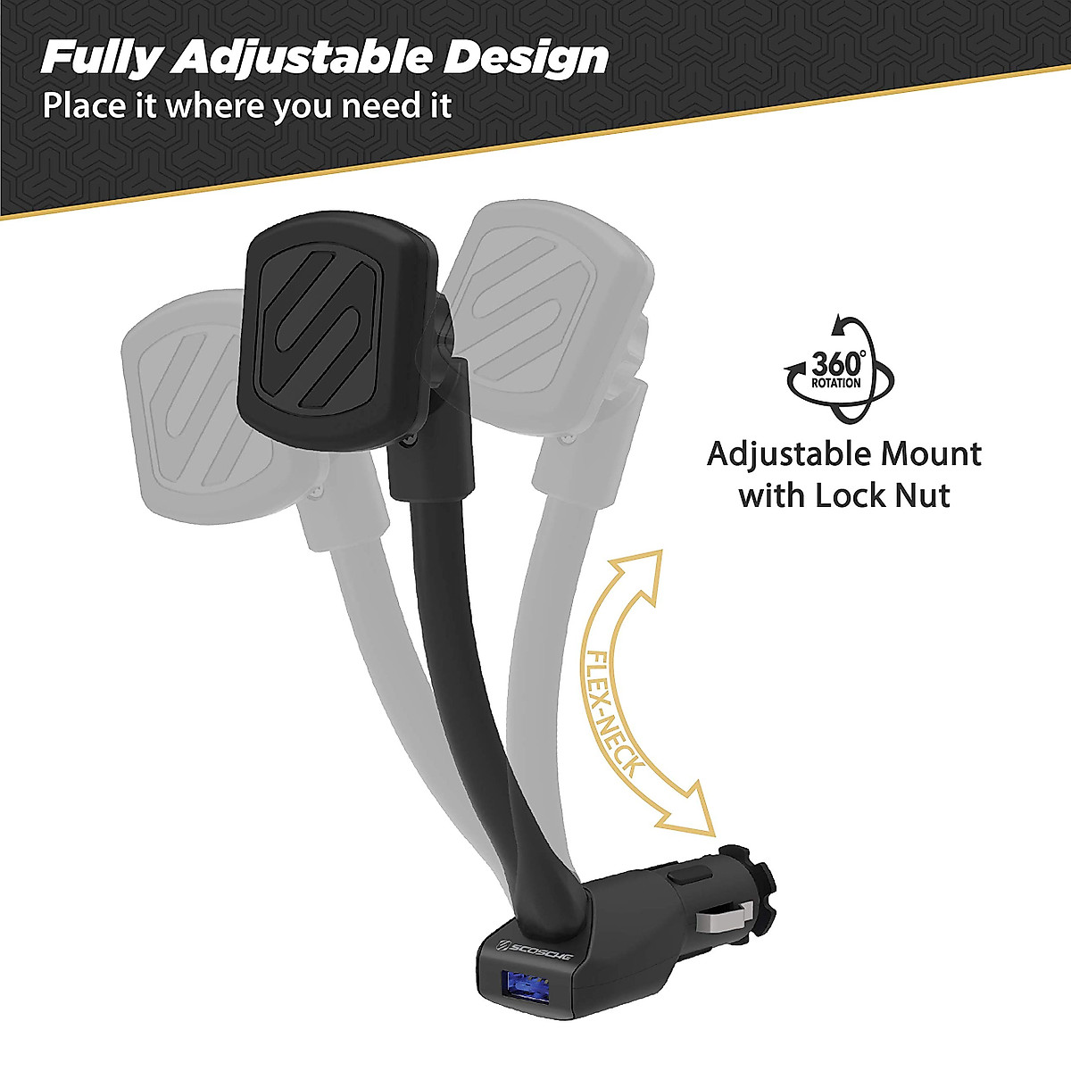 Scosche MAGDGPS MagicMount Universal Magnetic Mount Holder for Mobile Devices, Black