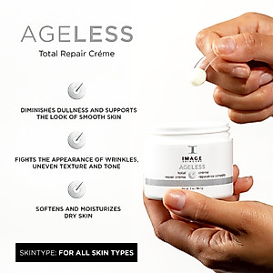 IMAGE Skincare, AGELESS Total Repair Crème, Facial Night Cream Moisturizer with Hyaluronic Acid and Shea Butter, 2 oz