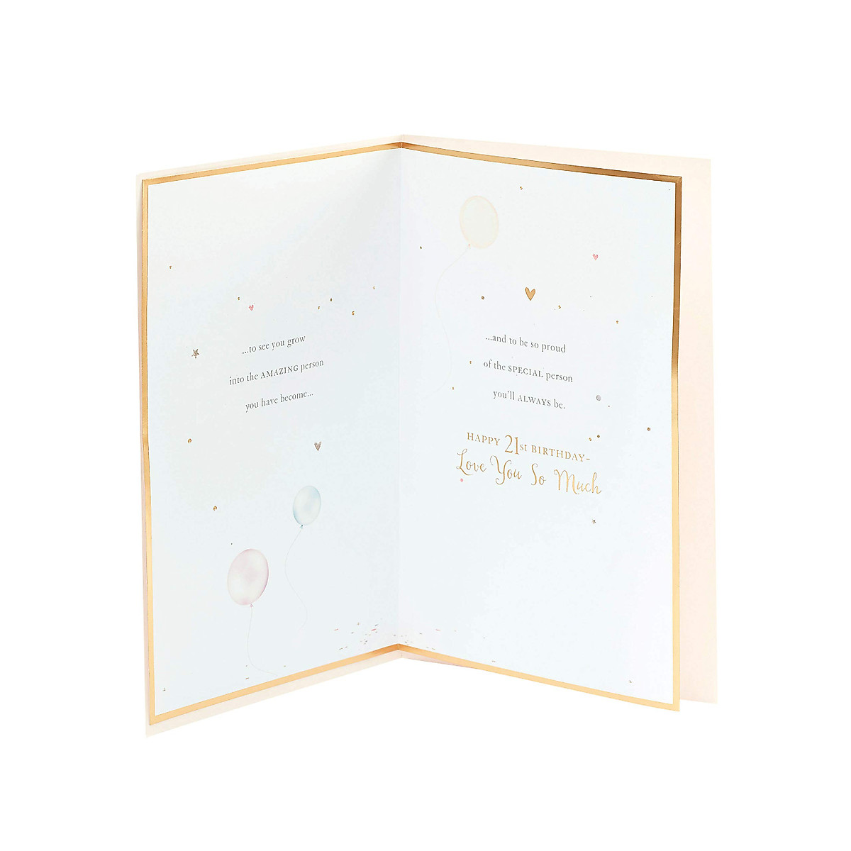 UK Greetings 21st Birthday Card for Daughter with Gold Glitter