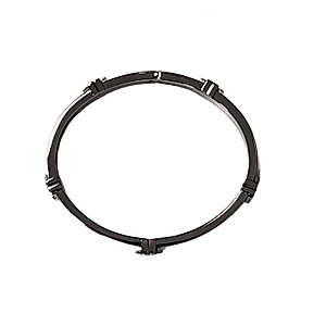 Tory Burch 145434 Tory Silver Tone Classic Logo Hinge Women's Bangle Bracelet