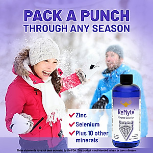 RnA ReSet - ReMyte Electrolyte Mineral Solution, Liquid Multi Mineral, 12 Minerals Including Iodine, Selenium, Zinc, Magnesium, Boron, 480 ml - by Dr. Carolyn Dean (2-Pack)