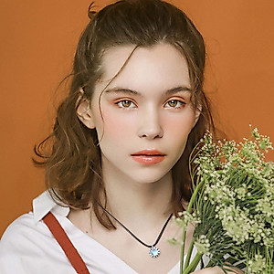 CUOKA MIRACLE Couple Necklace for Women 925 Sterling Silver Moonstone Matching Necklace Promise for Her or Him Valentine's Day Jewelry for Women Men