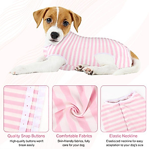 Parderry 2 Packs Dog Recovery Suit for Surgery Dog Onesie Surgical Clothes Bodysuit for Male and Female Substitute E-Collar&amp; Cone