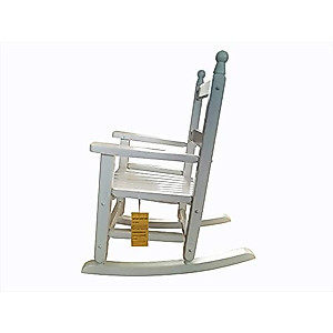 Rockingrocker - K081WT Durable White Child’s Wooden Rocking Chair/Porch Rocker - Indoor or Outdoor - Suitable for 3-7 Years Old