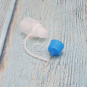 10pcs 3ml Empty Plastic Dropper Bottles Metal Needle Bottle Blue Cap