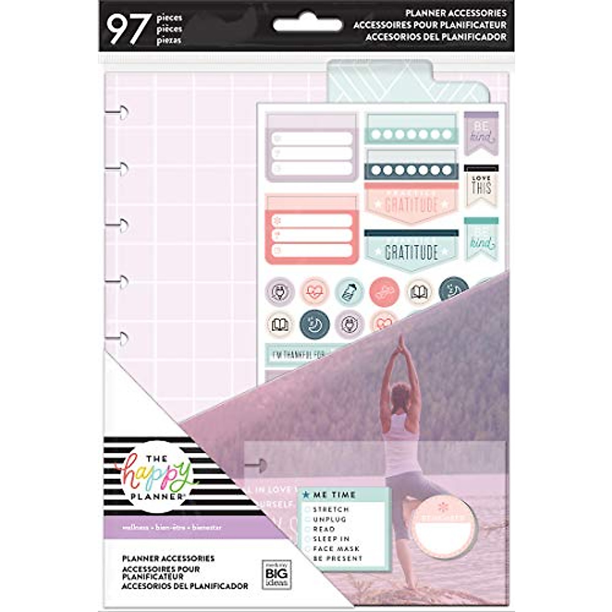 me & my BIG ideas Happy Planner Medium Accessories 97/Pkg-Fitness/Wellness, Multi