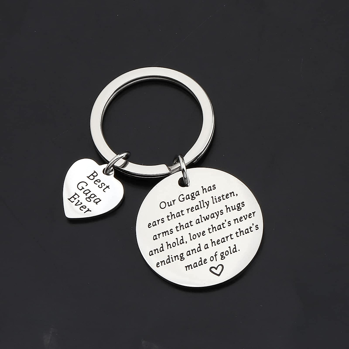 FOTAP Gaga Keychain Gaga Jewelry Best Gaga Ever Jewelry Gaga Gift Best Gaga Gift Gaga Appreciation Gift Grandma Jewelry (Gaga Keychain)