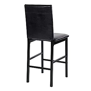 Homelegance Tempe Dining Counter Height Chair (Set of 4), Faux Leather, Dark Brown