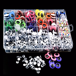 ZZHXSM 1700pcs Googly Wiggle Eyes for Craft Sticker Eyes, Multi Colors and Sizes, Self Adhesive