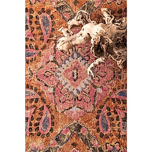 nuLOOM Machine Woven Dara Suzani Jute Area Rug, 8x10, Orange