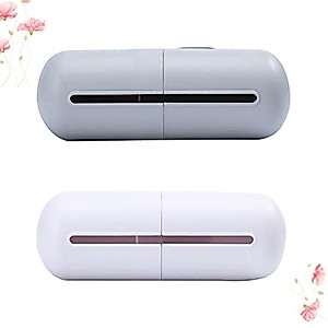 4 pcs Wall-Mounted Trash Bag Container Shape Trash Bag Garbage Bag Storage Box for Bathroom Kitchen (White + Grey)