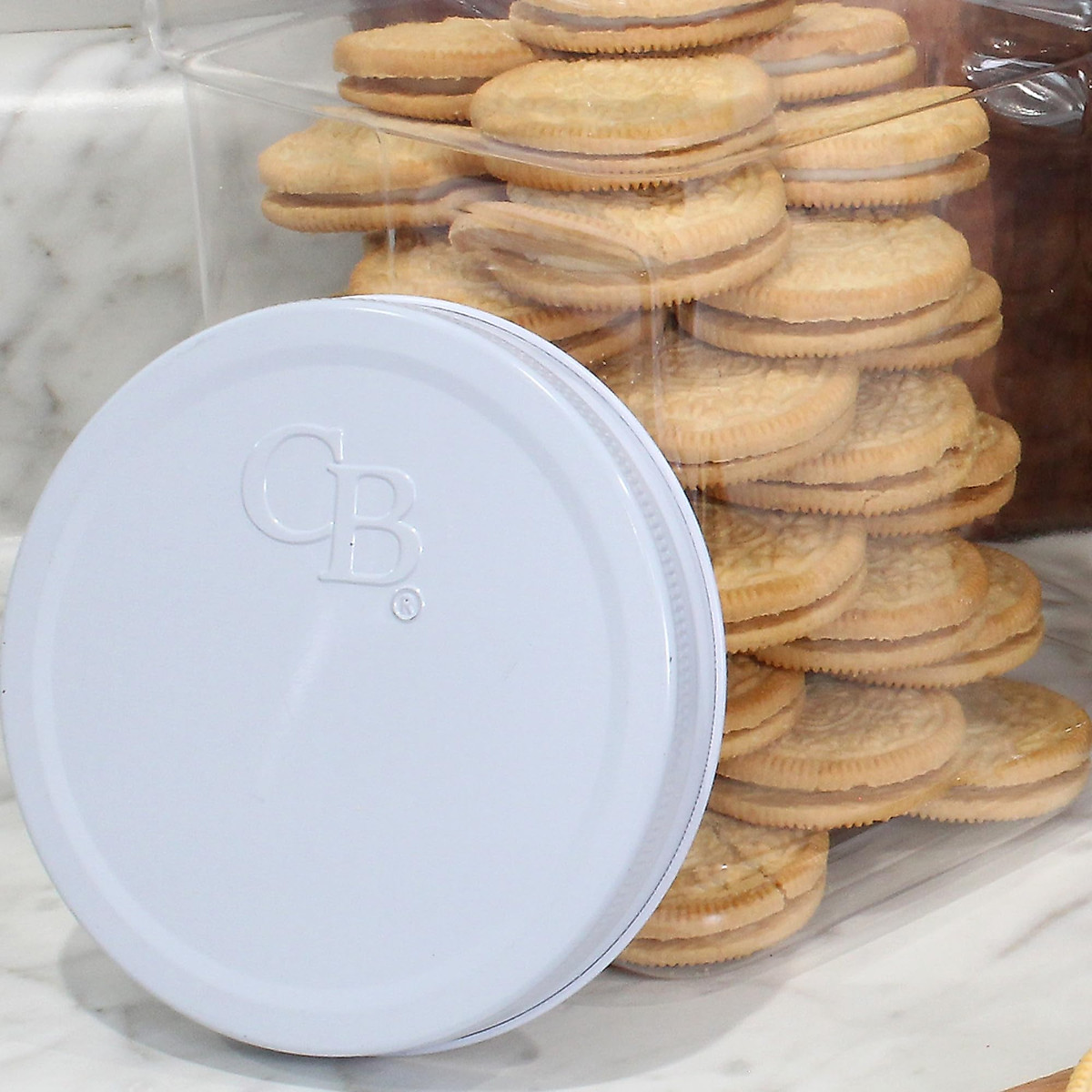 Cornucopia 110mm Replacement Metal Lids (4-Pack, White); Fits 110-400 Neck Large Wide Mouth Glass and Plastic Jars