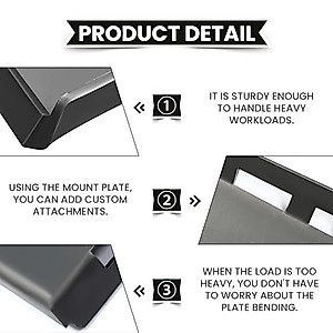 1/2" Skid Steer Mount Plate Quick Tach Attachment Loader Plate Compatible with Bobcat Kubota, with One Year Warranty
