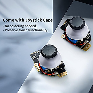 AKNES GuliKit Joysticks for Steam Deck (Type A & Type B), No Drifting, Hall Effect Sticks Replacement, Left/Right Thumb Grip Parts for Steam Deck Console-Electromagnetic Joystick (No Soldering)