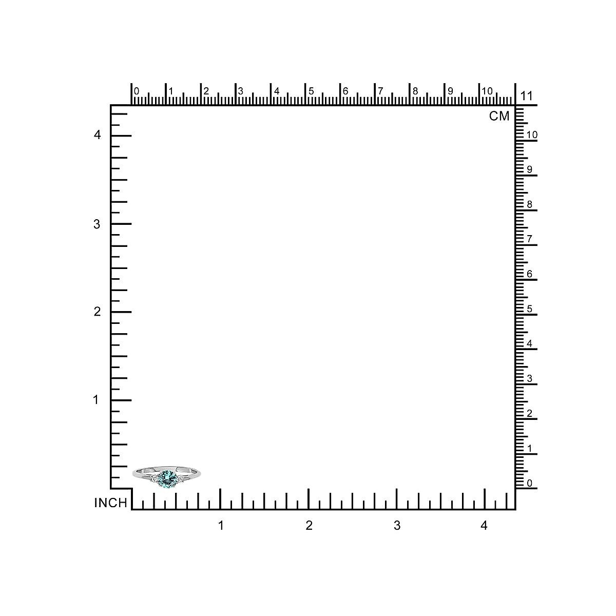 Silvershake Petite Created Color Change Alexandrite and White Cubic Zirconia 925 Sterling Silver Promise Ring Size 6