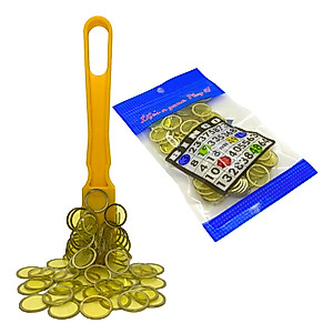 MR CHIPS Made in USA Magnetic Wand with 100 Bingo Plus Extra Yellow