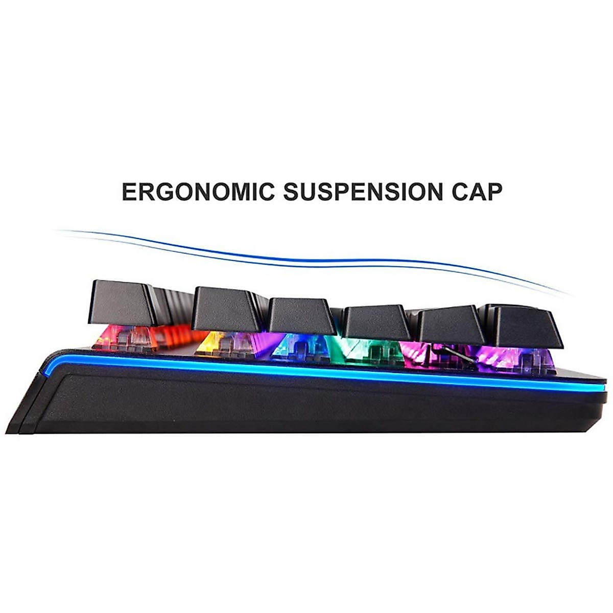 Wyyggnb Gaming Keyboard Computer Wired Mechanical Keyboard Computer Wired USB Plug Keyboard Color Illuminated Game Typing Office Mechanical Axis Touch Keyboard