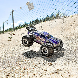 BEZGAR TM202 Toy Grade 1:20 Scale Remote Control Car,2WD Top Speed 15 Km/h Electric Toy Off Road 2.4GHz RC Monster Vehicle Truck Crawler with 2 Rechargeable Batteries for Boys Kids and Adults