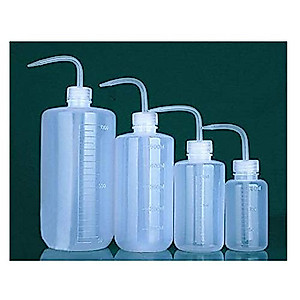 SYBL 2Pcs 150ml 5oz Safety Wash Bottle with Bent Tip Narrow Mouth Plastic Squeeze Watering Containers Label Tattoo Wash Bottle