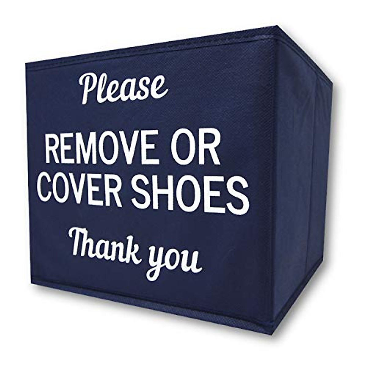 RE GOODS Shoe Covers Box - Real Estate Agent Supplies, Disposable Shoe Bootie Holder For Realtor Listings and Open Houses | Please Cover or Remove Shoes Bin