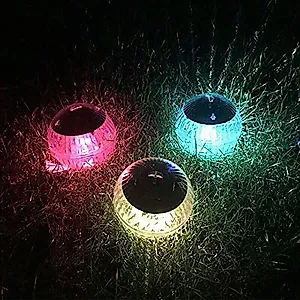 Solar Floating Pool Lights, IP65 Waterproof LED Globe Night Light Color Changing Hangable Ball Light for Pond,Garden,Backyard,Party 1PCS