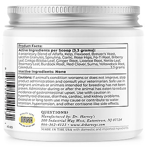 Dr. Harvey's Golden Years Geriatric Herbal Supplement for Senior Dogs, 7 Oz