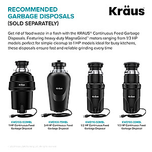 KRAUS Kore 17-Inch Undermount Workstation 16 Gauge Single Bowl Stainless Steel Bar Kitchen Sink with Accessories, KWU111-17