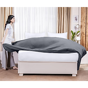 Utopia Bedding Flat Sheet - 1 Pack (Queen, Grey) - Soft Brushed Microfiber Fabric - Shrinkage & Fade Resistant Top Sheet - Easy Care Bed Sheet