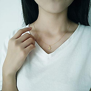 LANG XUAN Friendship Gold Butterfly Necklace Good Luck Elephant Pendant Chain Necklace with Message Card Gift Card