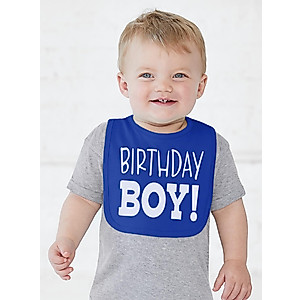 Aiden's Corner Handmade Cute Baby First Birthday Boy Smash Cake Bibs - 1st and 2nd Party Bib (Royal)