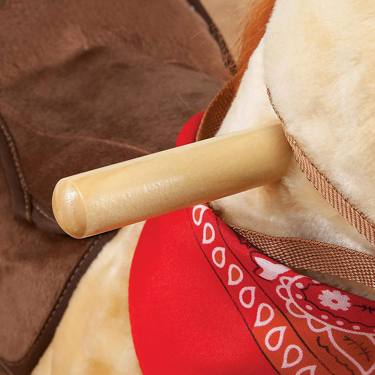 Personalized Animated Rocking Horse with Sounds, Customized Ride-On Pony with Wooden Base