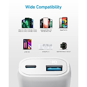 Anker Power Bank, 5,200 mAh Portable Charger, for iPhone 15 Series, 14/13, Samsung, Pixel, LG & More, External Phone Battery for Travel & Daily Use